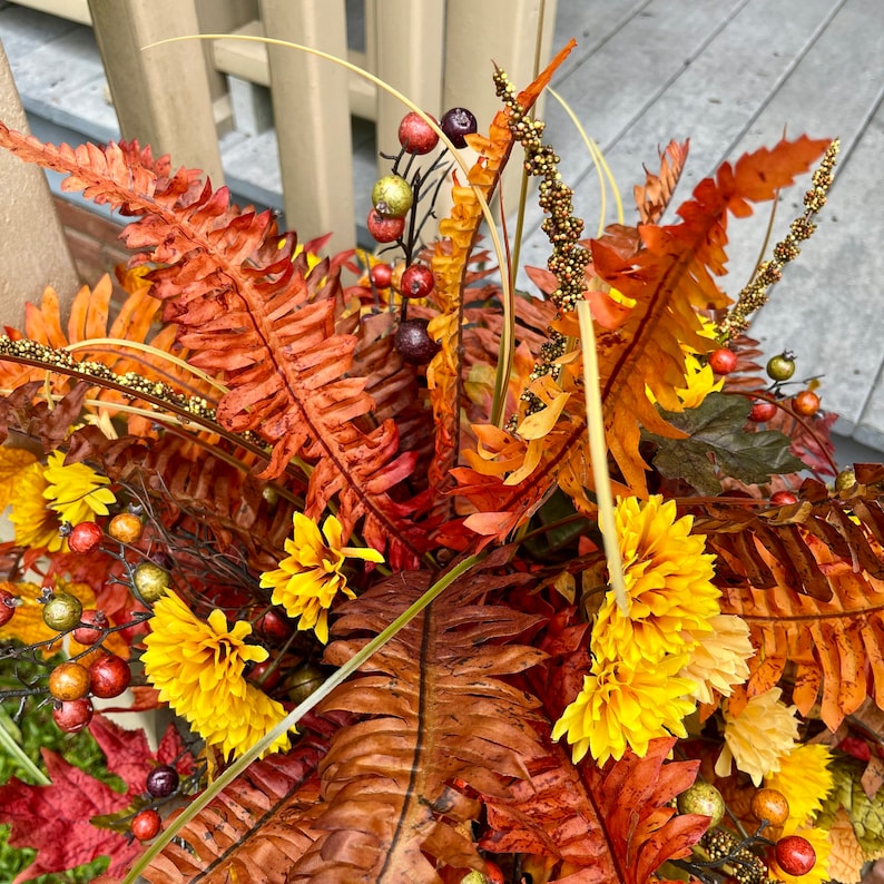 Fall Front Porch Planter Fall Urn Filler for Outdoors Fall - Etsy