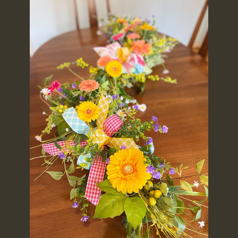 Spring Floral Garland Spring Garland for Mantle Easter - Etsy