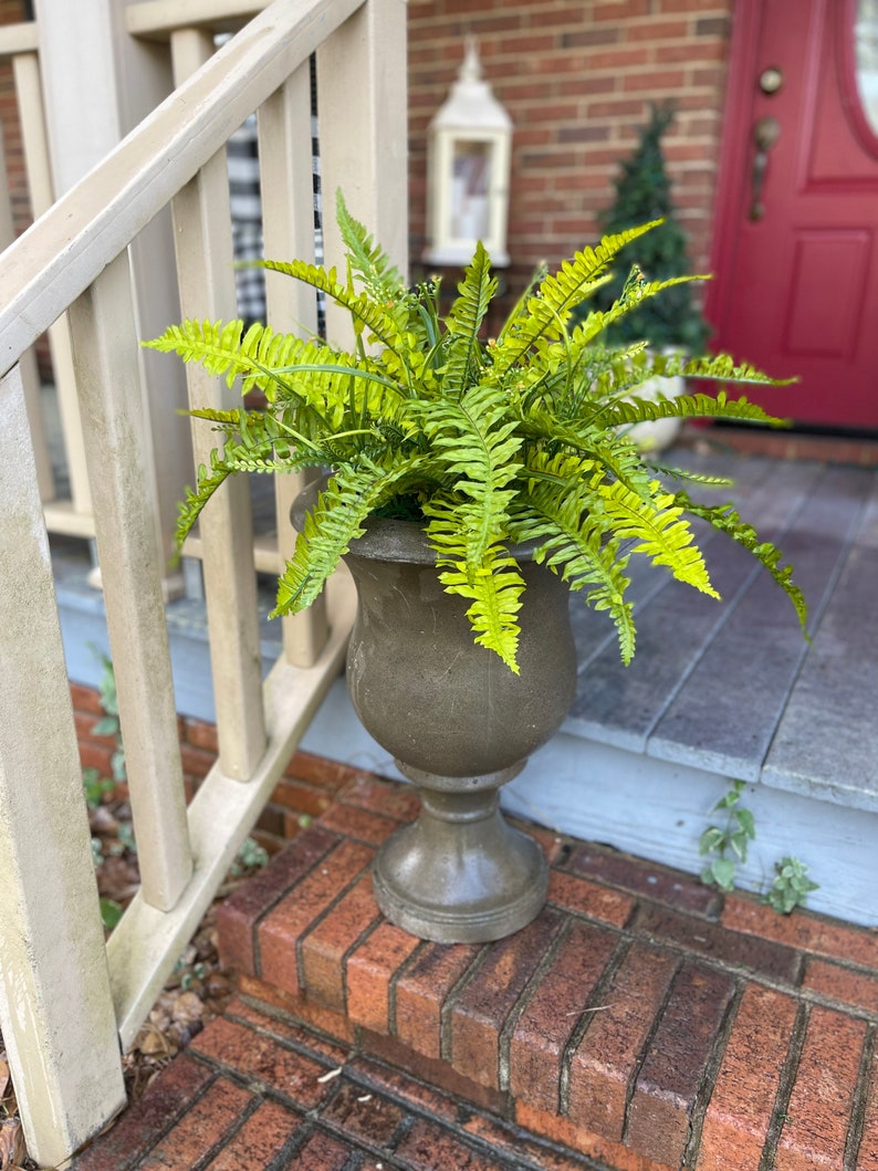 Urn Filler for Spring Faux Fern Plant Boston Fern Spring - Etsy