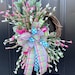 Spring Grapevine Wreath for Front Door Pink and White Spring - Etsy