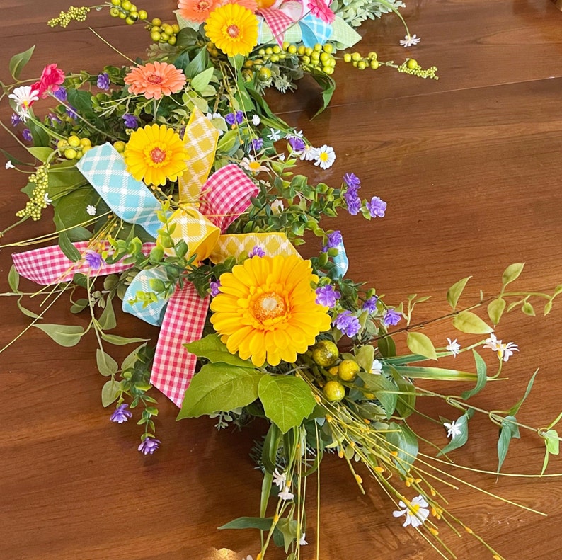 Spring Floral Garland Spring Garland for Mantle Easter - Etsy