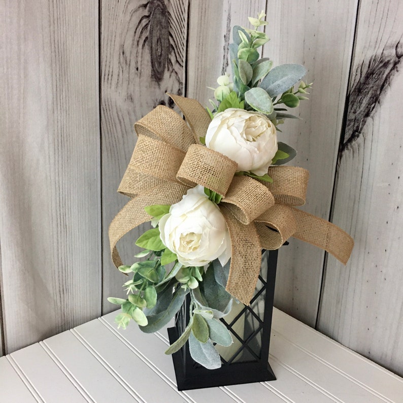 Spring Lantern Swag White Peony Lantern Swag Farmhouse - Etsy