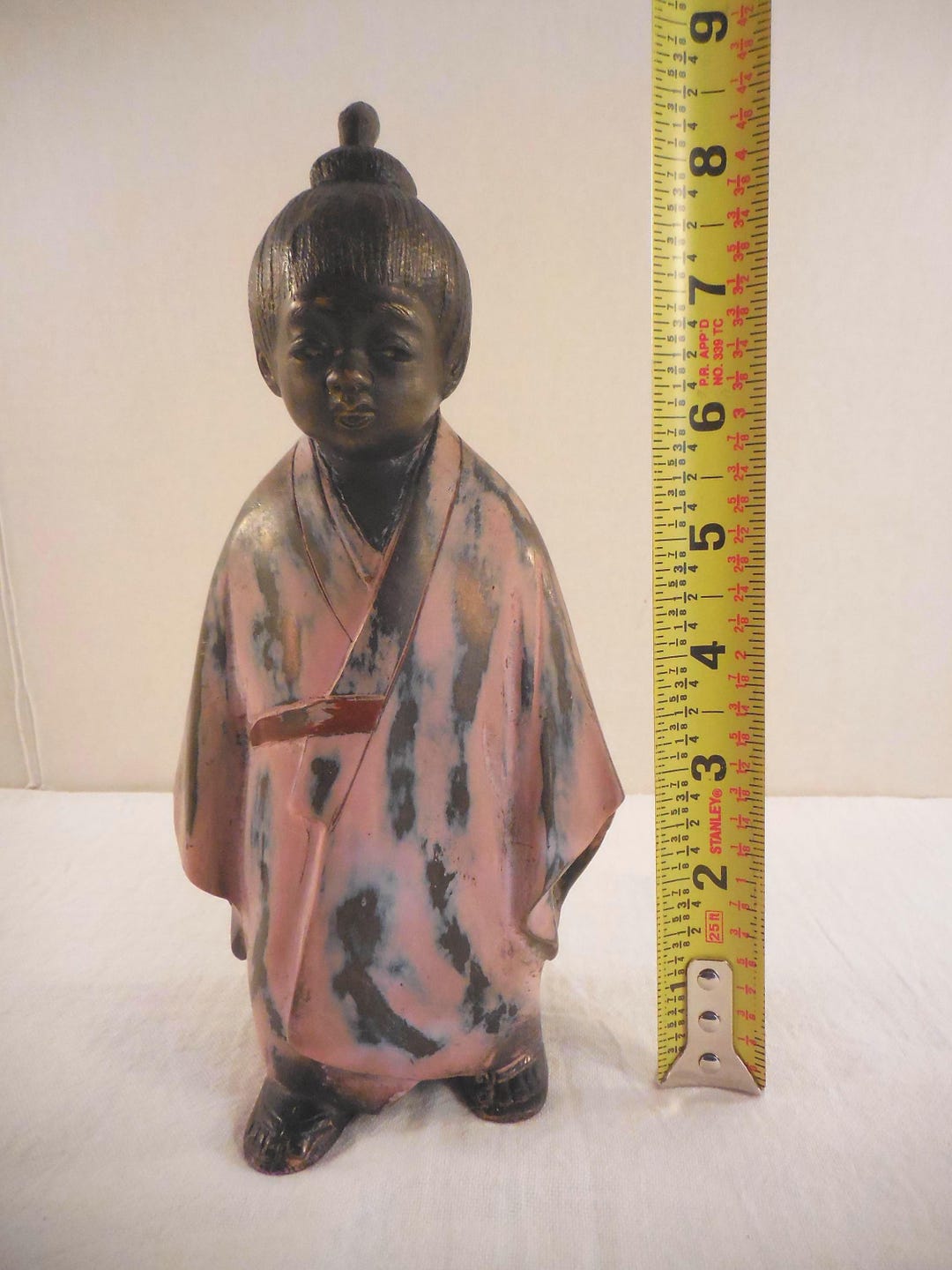 Vintage Japanese OKIMONO Figure Sculpture SELFLESS CHILD Japan Heavy ...
