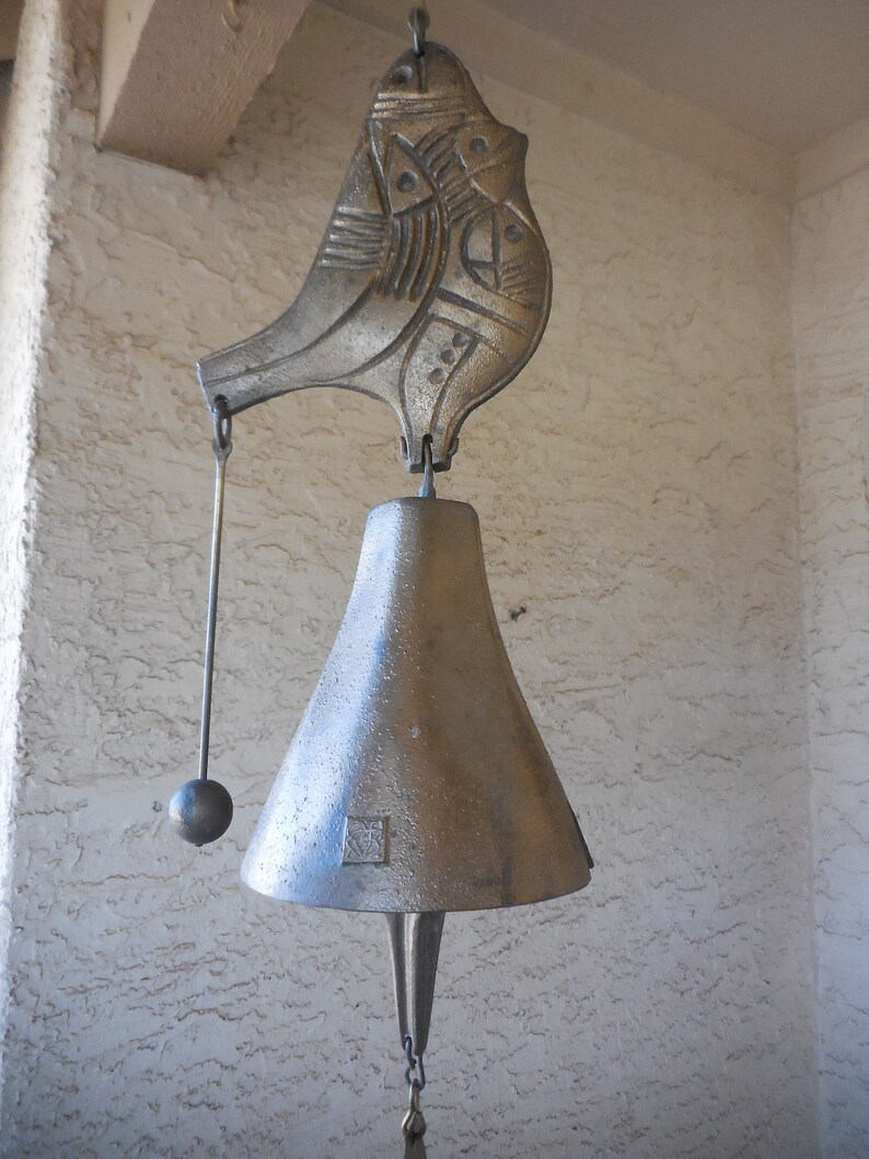 28 Soleri Arcosanti Burnished Bronze CUSTOM WIND BELL 8x5 With Chiming ...