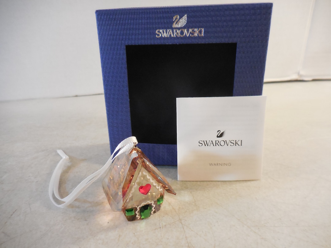 Swarovski Crystal GINGERBREAD HOUSE Christmas Ornament 5395977 With ...