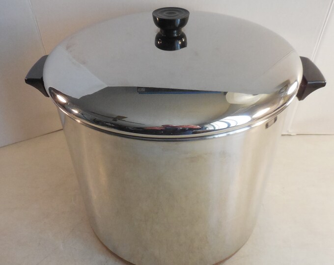 Revere Ware 1801 STOCK POT 20 Quart Copper Clad Bottom Stainless Steel ...