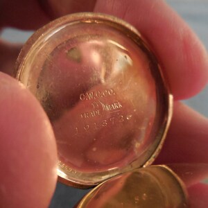 Vintage CWC Co. Gold Filled 25 Yrs. Warranted Crescent Pocket Watch ...