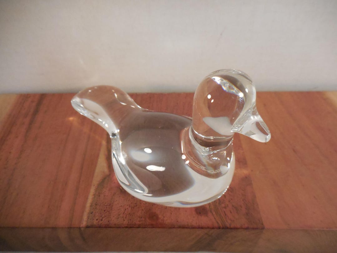 BACCARAT Dove Duck Bird Crystal Figurine Paperweight or Decor ADORABLE ...