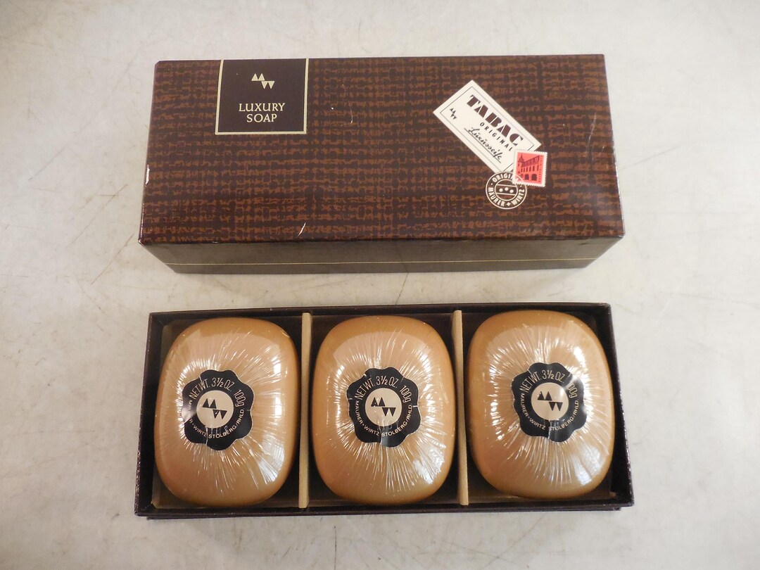 Vintage TABAC Original Luxury SOAP Old Formula 3x3.5oz Perfumed Soap ...