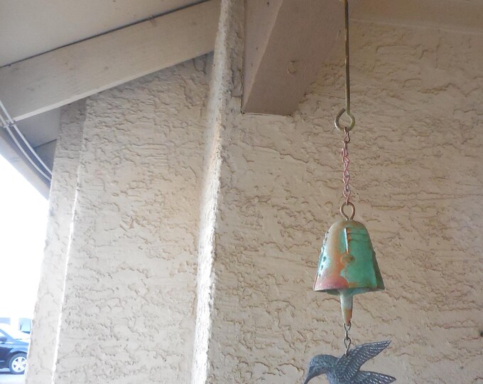 17"* Soleri Arcosanti Patina Bronze Custom HUMMINGBIRD WIND BELL 4 ...