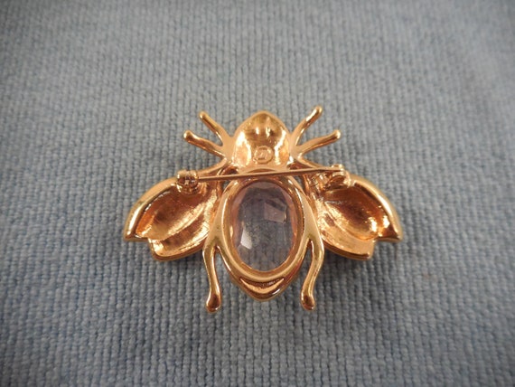 Swarovski Crystal Bumble Bee Winged Insect Pin Brooch… Gem