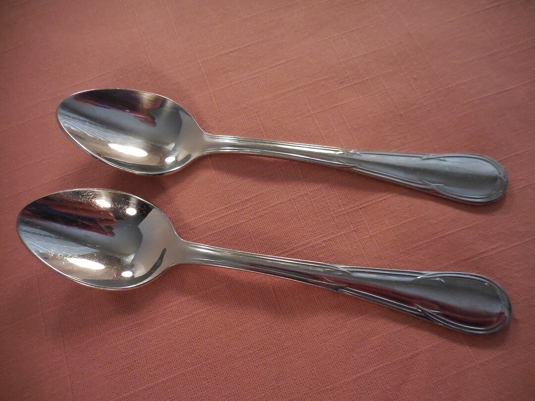 Mikasa WELLINGTON 18-8 Stainless Flatware Teaspoon Set of 2 Korea - Etsy