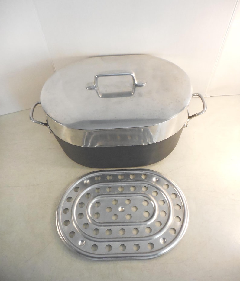 Magnalite GHC USA Anodized Lidded Aluminum 20" Roaster Dutch Oven 5367 ...