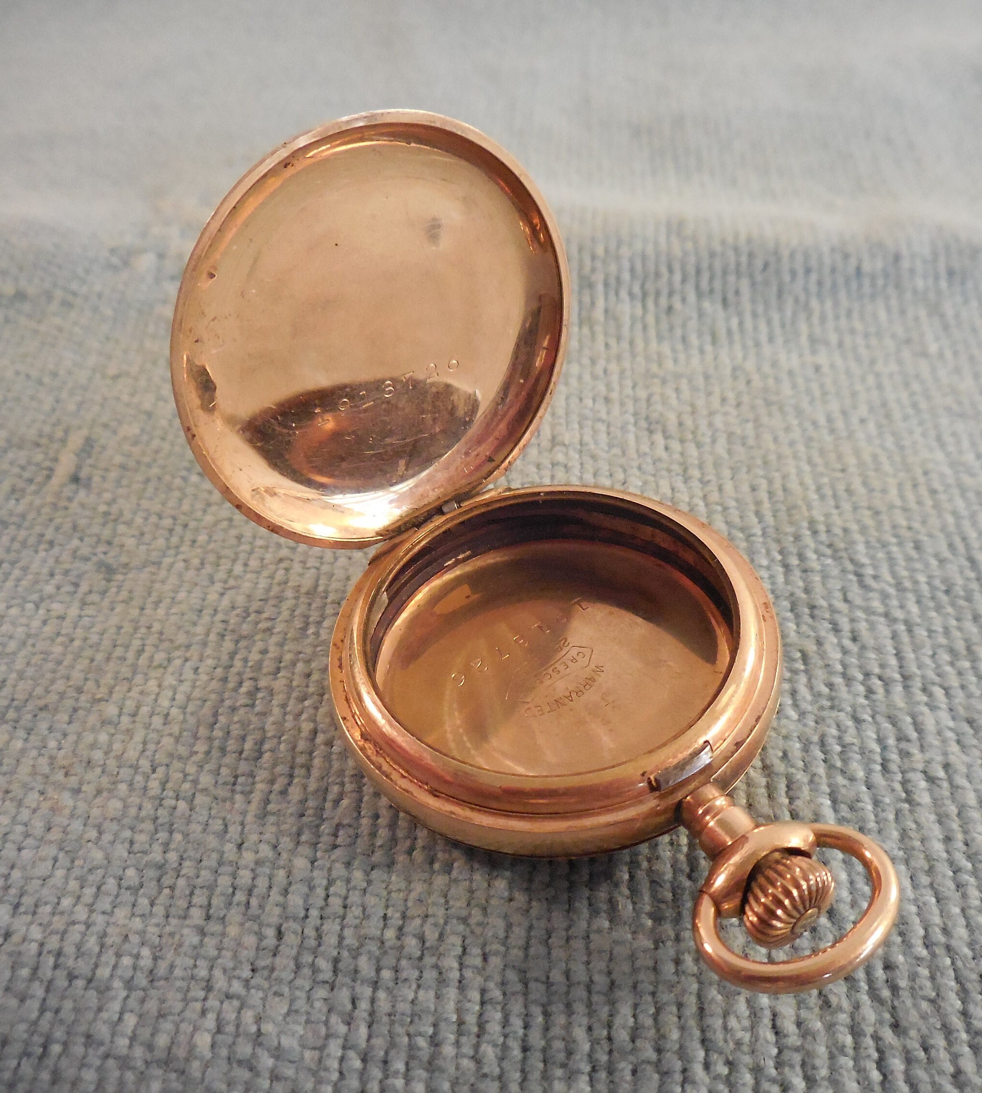 Vintage CWC Co. Gold Filled 25 Yrs. Warranted Crescent Pocket Watch ...