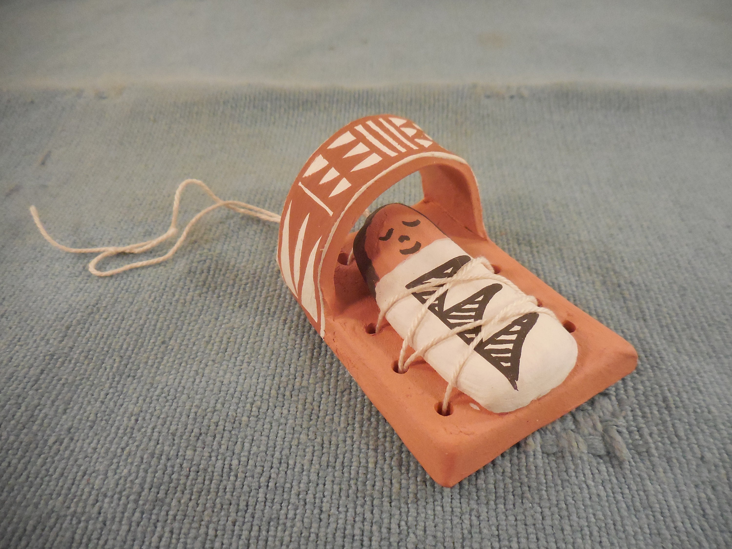 Pueblo Native American Clay Pottery Ornament Sculpture Figurine BABY on ...