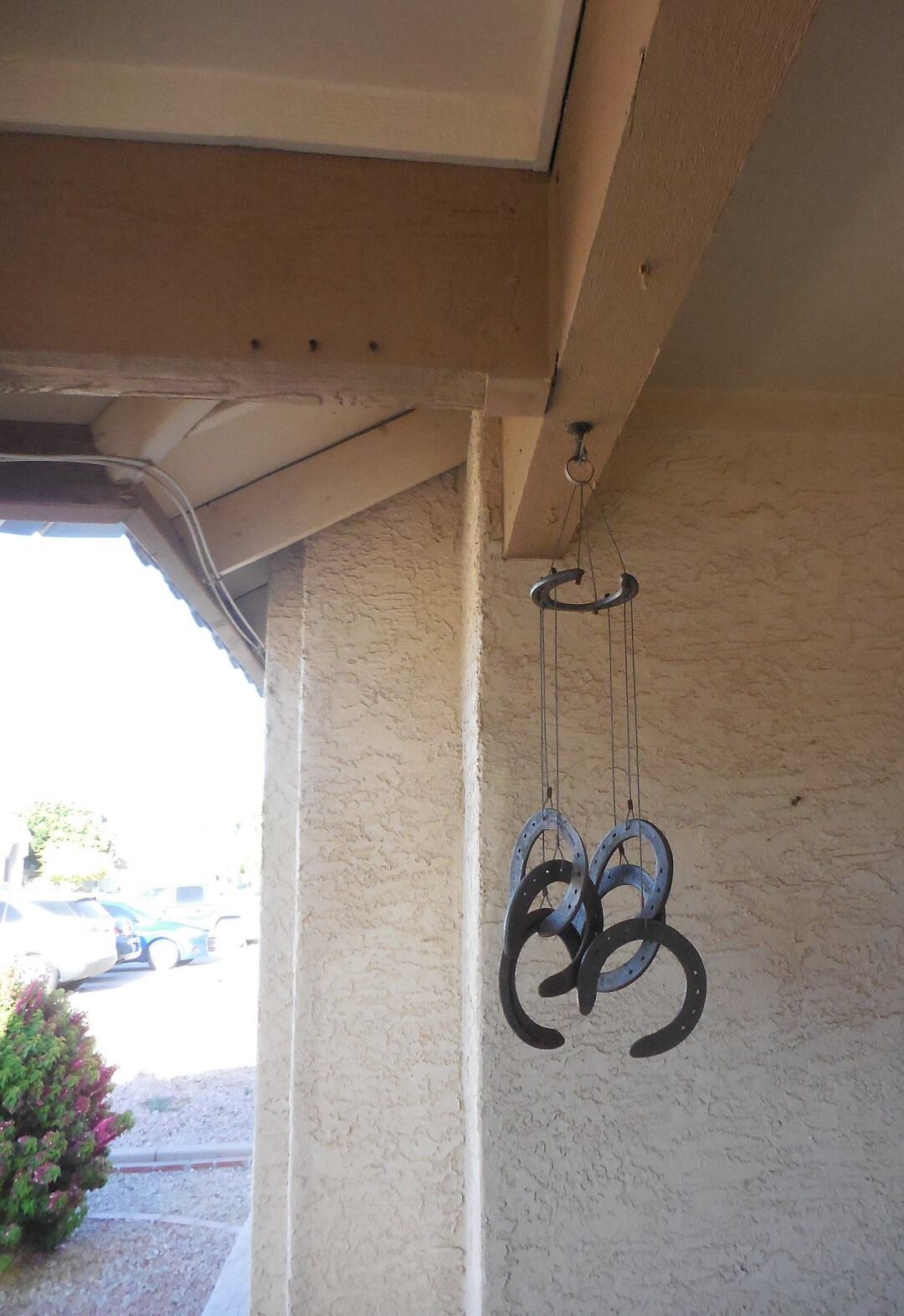 25 Vintage Old Horseshoe Farm Ranch Wind Chime Folk Art Country Western ...