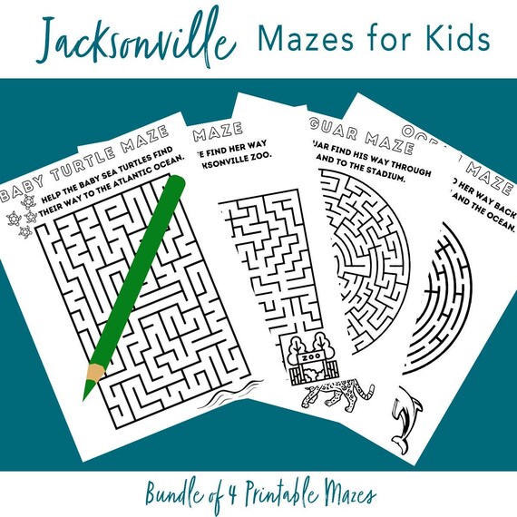 Jacksonville Mazes for Kids - Etsy