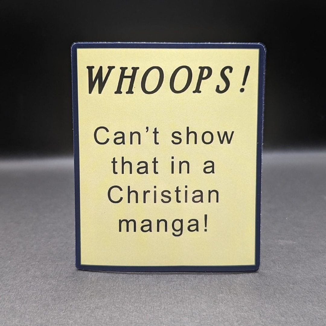 Whoops! Can't Show That in a Christian Manga Sticker - Etsy