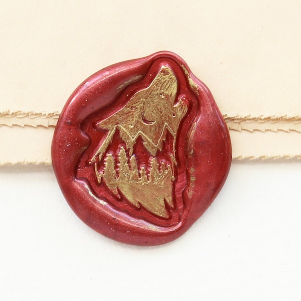 Howling Wolf Stamp - Etsy