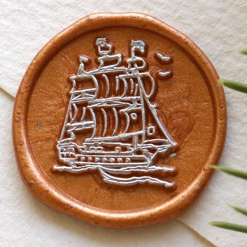 Ship Wax Seal Stamp /pirate Ship Wax Seal Stamp/custom Sealing | Etsy