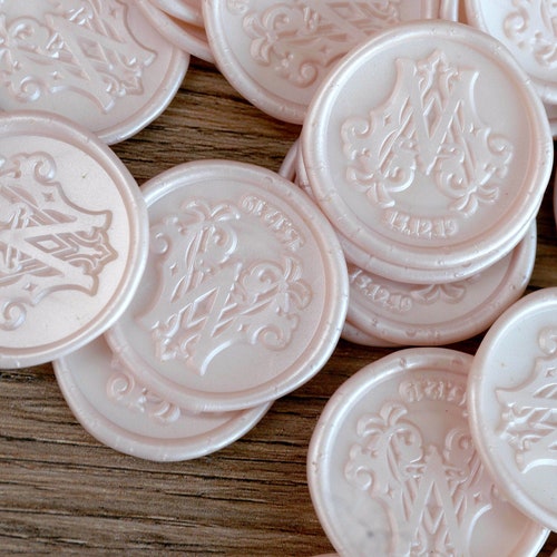 Custom Self Adhesive Wax Seal Stickers 40 Colors Available | Etsy