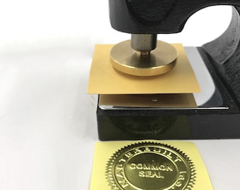 Personalized Heavy Duty Desk Embosser business Logo Stamp | Etsy