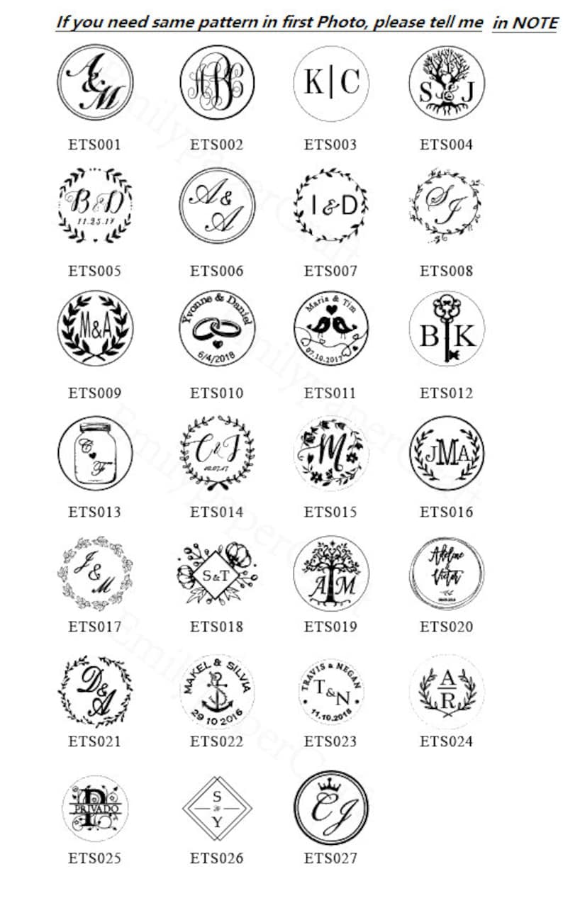 Custom Initials With Flower Wedding Wax Seal Stamp - Etsy