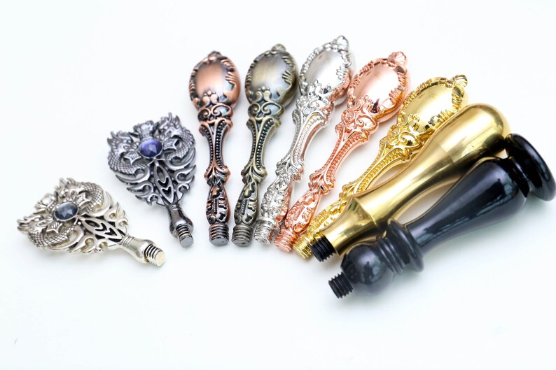 Gold handle Silver Handle Premium Handle for Wax seal | Etsy