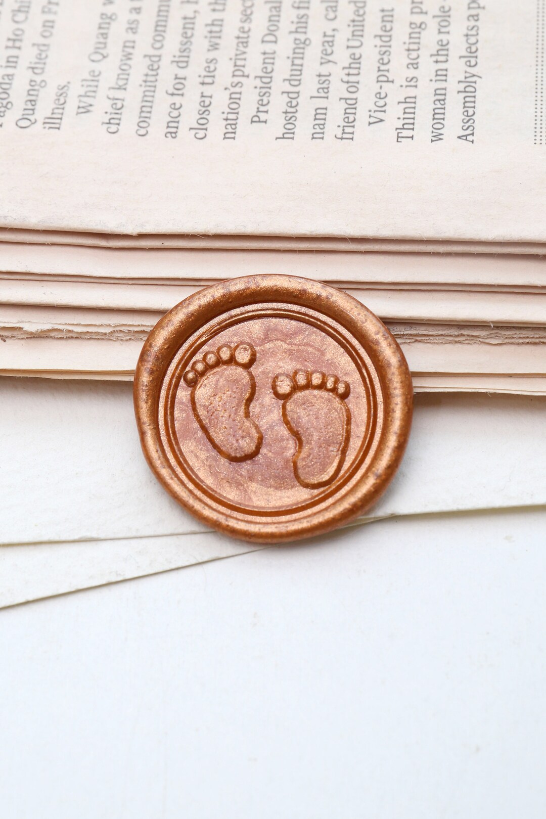 New Born Baby Wax Seal Stamp /baby Feet Wax Seal Stamp Kit /custom ...
