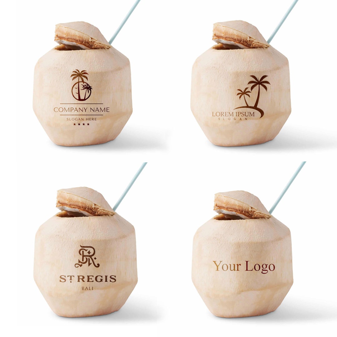 Custom Coconut Stamp, Young Coconut Logo Branding Iron, Personalized ...