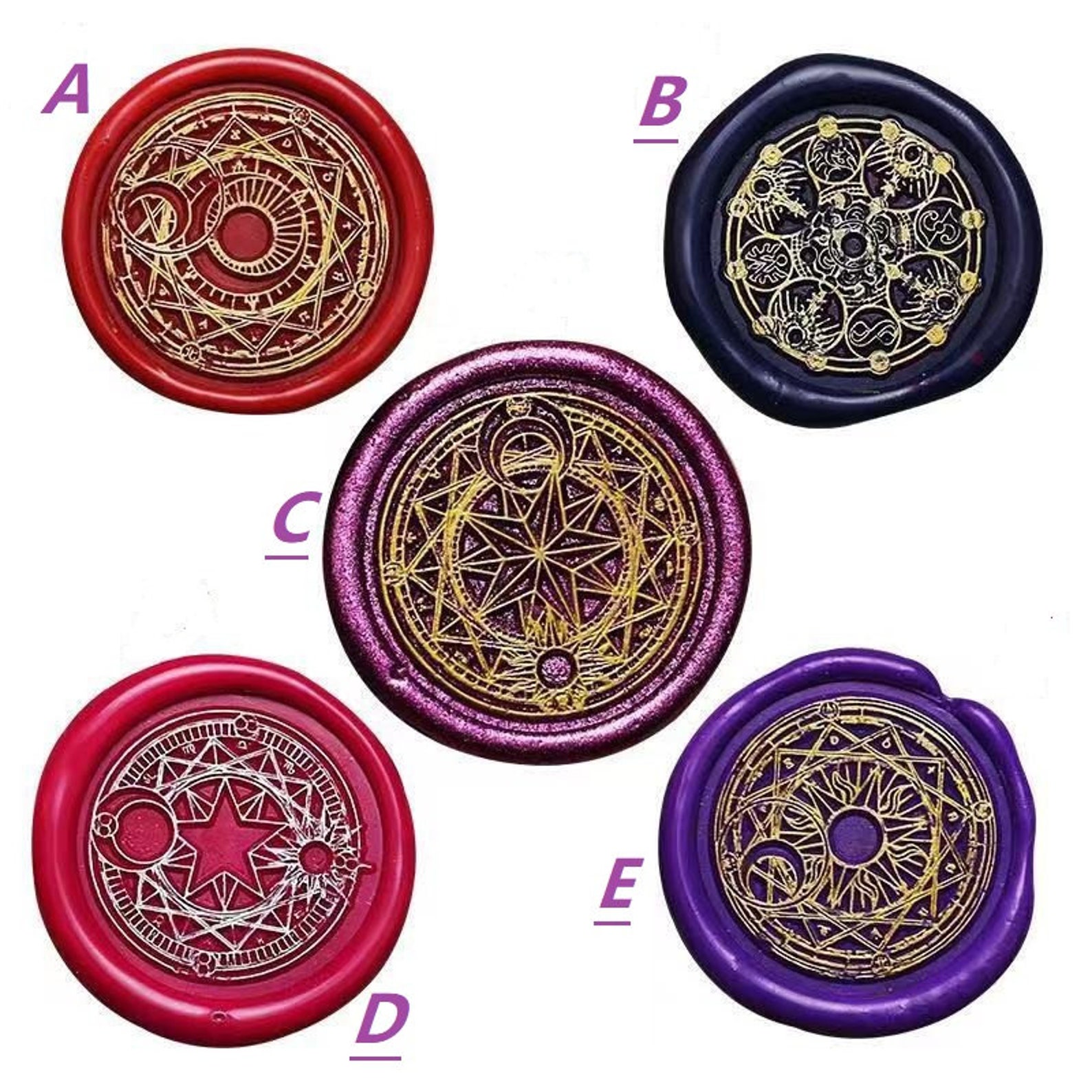 Sakura card captor Wax Seal Stamp /Sun moon star magic wax | Etsy