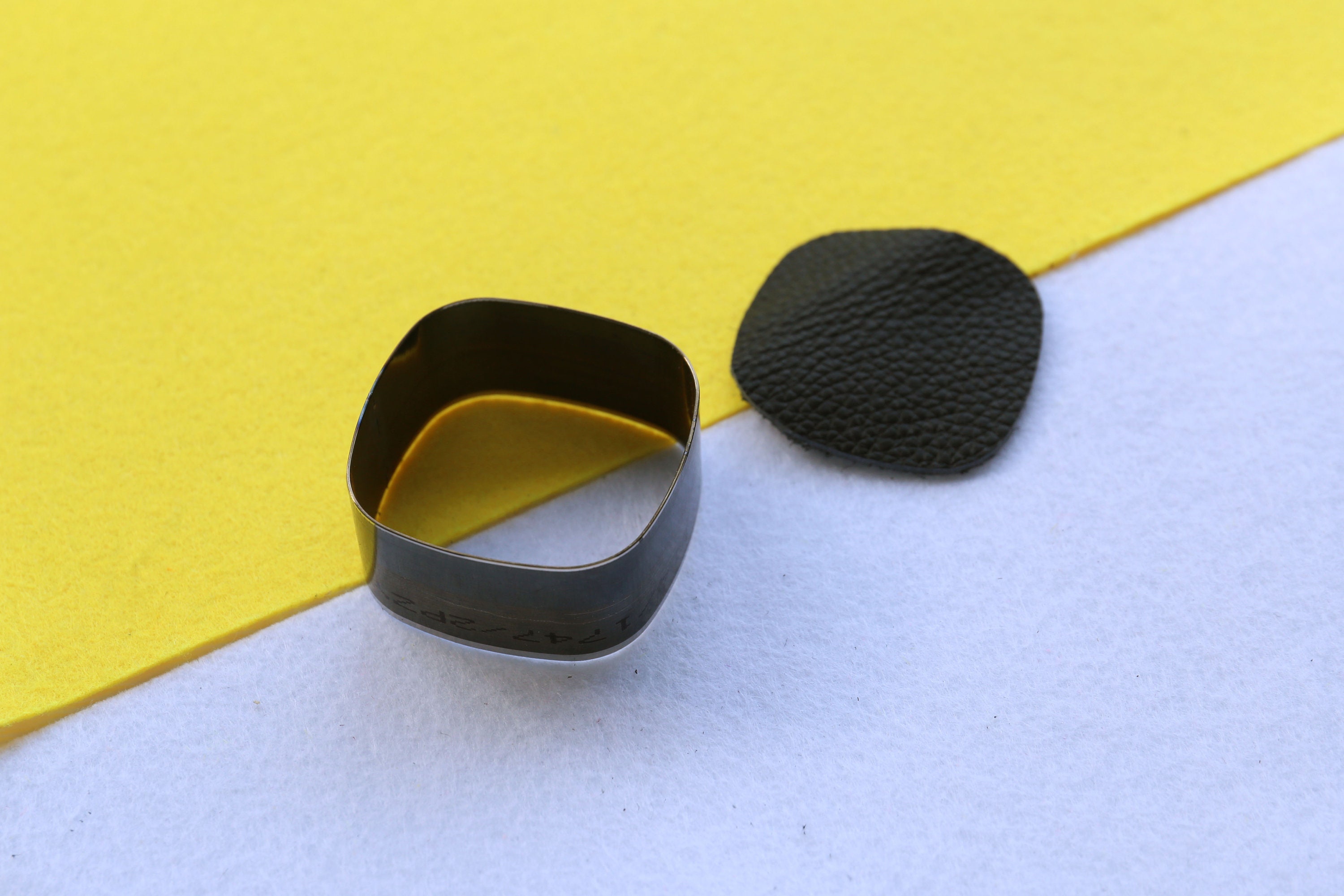 Irregular Square Earring Leather Cutting Die , Arch Steel Rule Metal ...