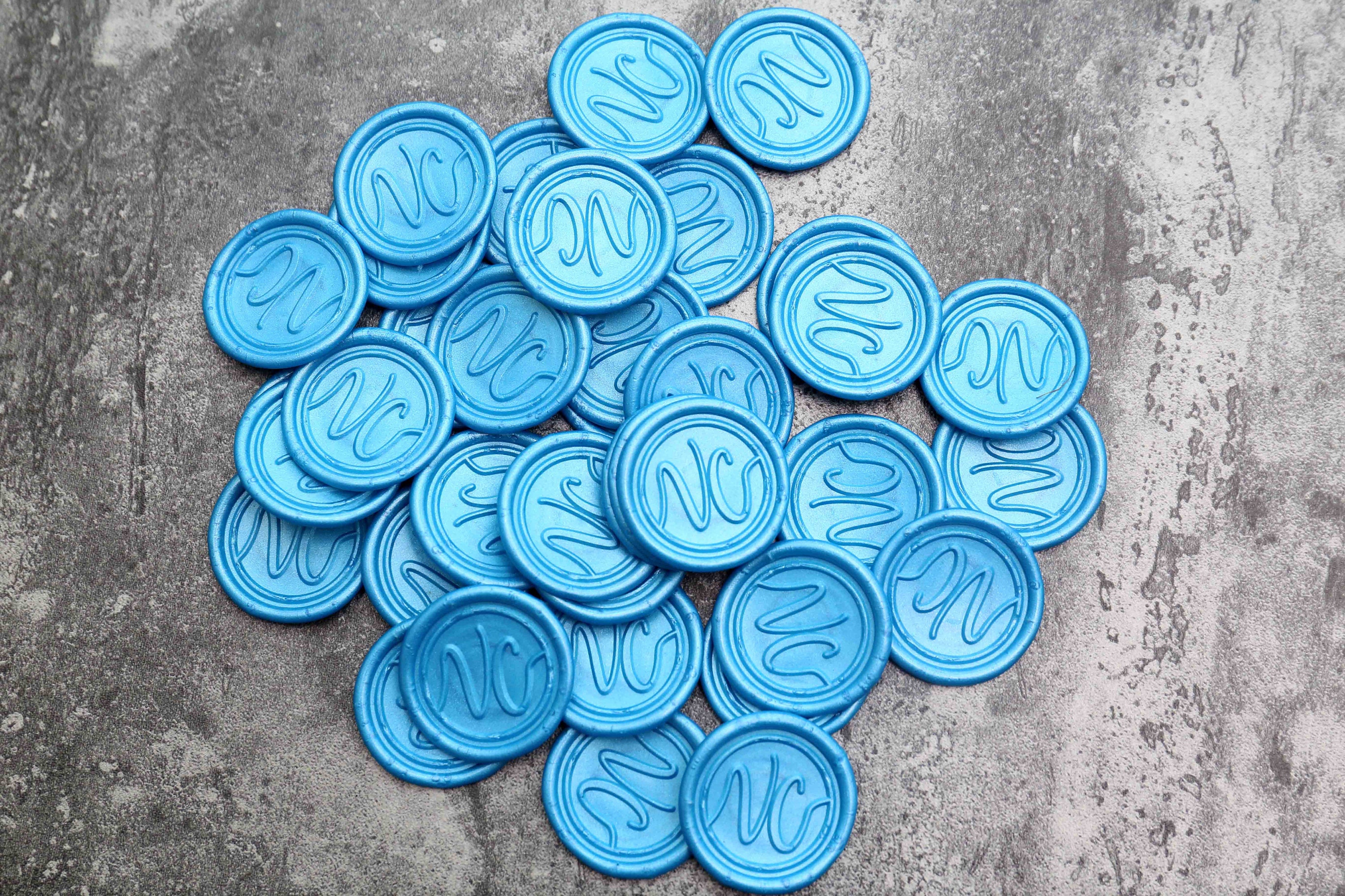Custom Self Adhesive Wax Seal Stickers 40 Colors Available | Etsy