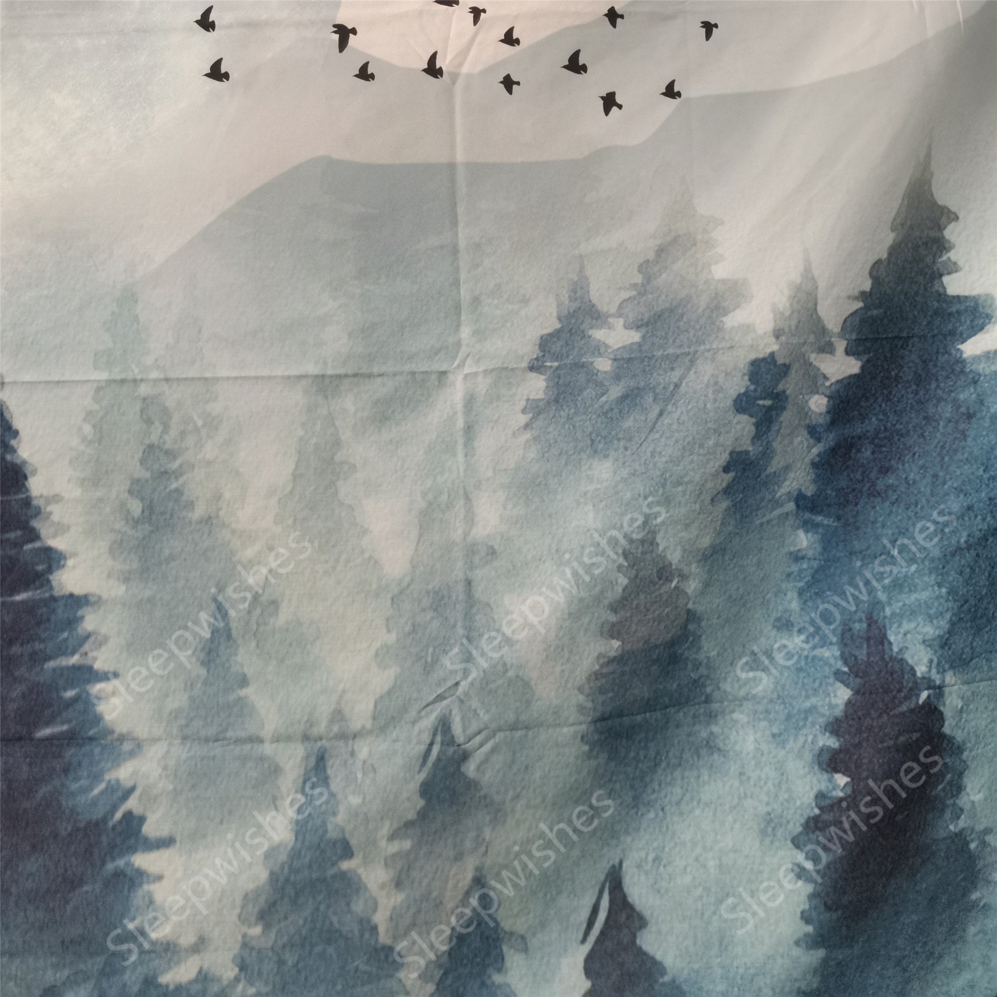 Foggy Forest Tapestry Misty Mountain Tapestry Magical Nature - Etsy