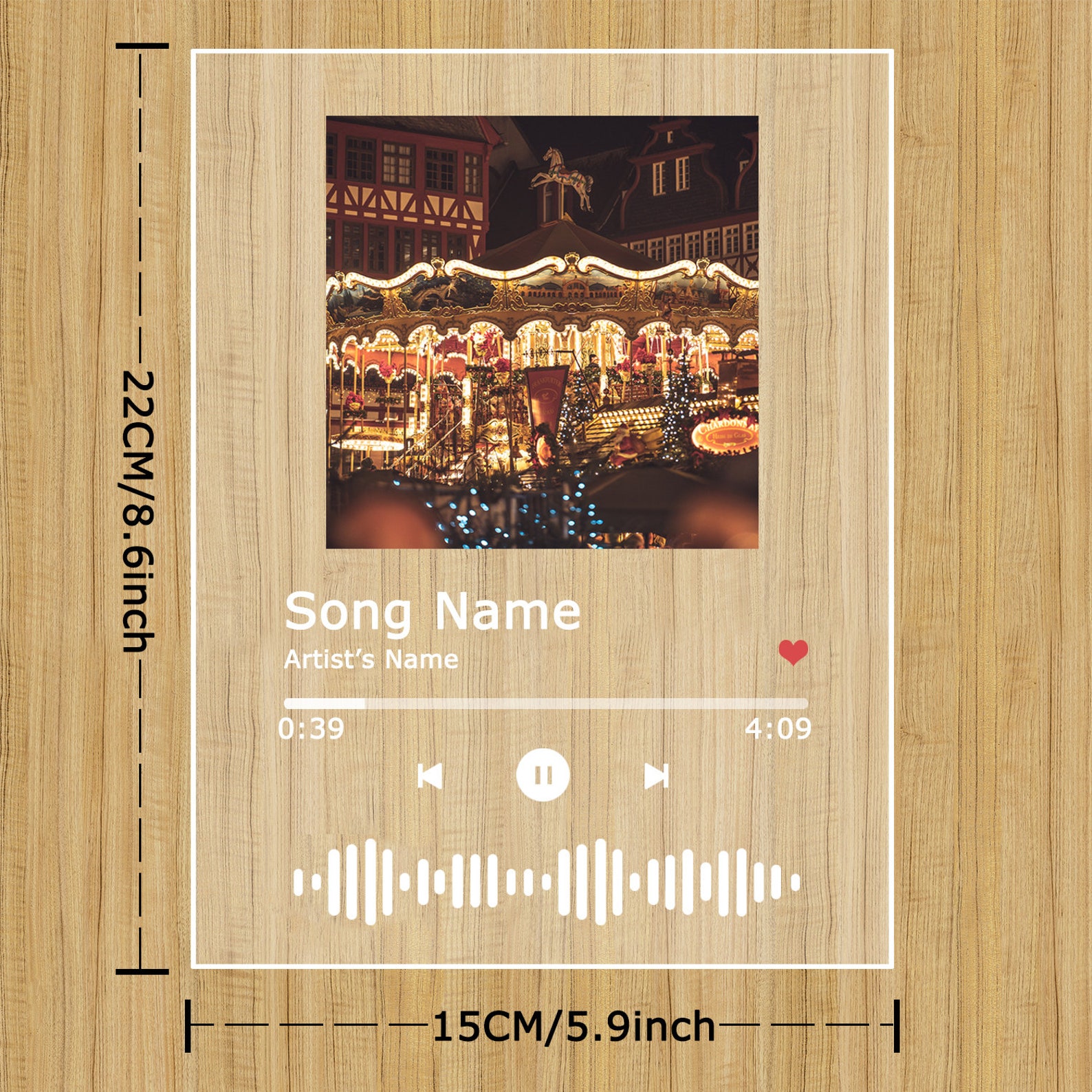 Personalized Photo Acrylic Song Plaque Christmas Gift Custom - Etsy