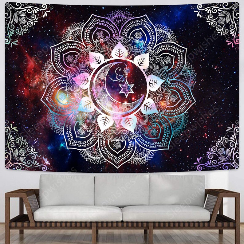 Moon Star Tapestries Celestial Galaxy Starry Tapestry - Etsy
