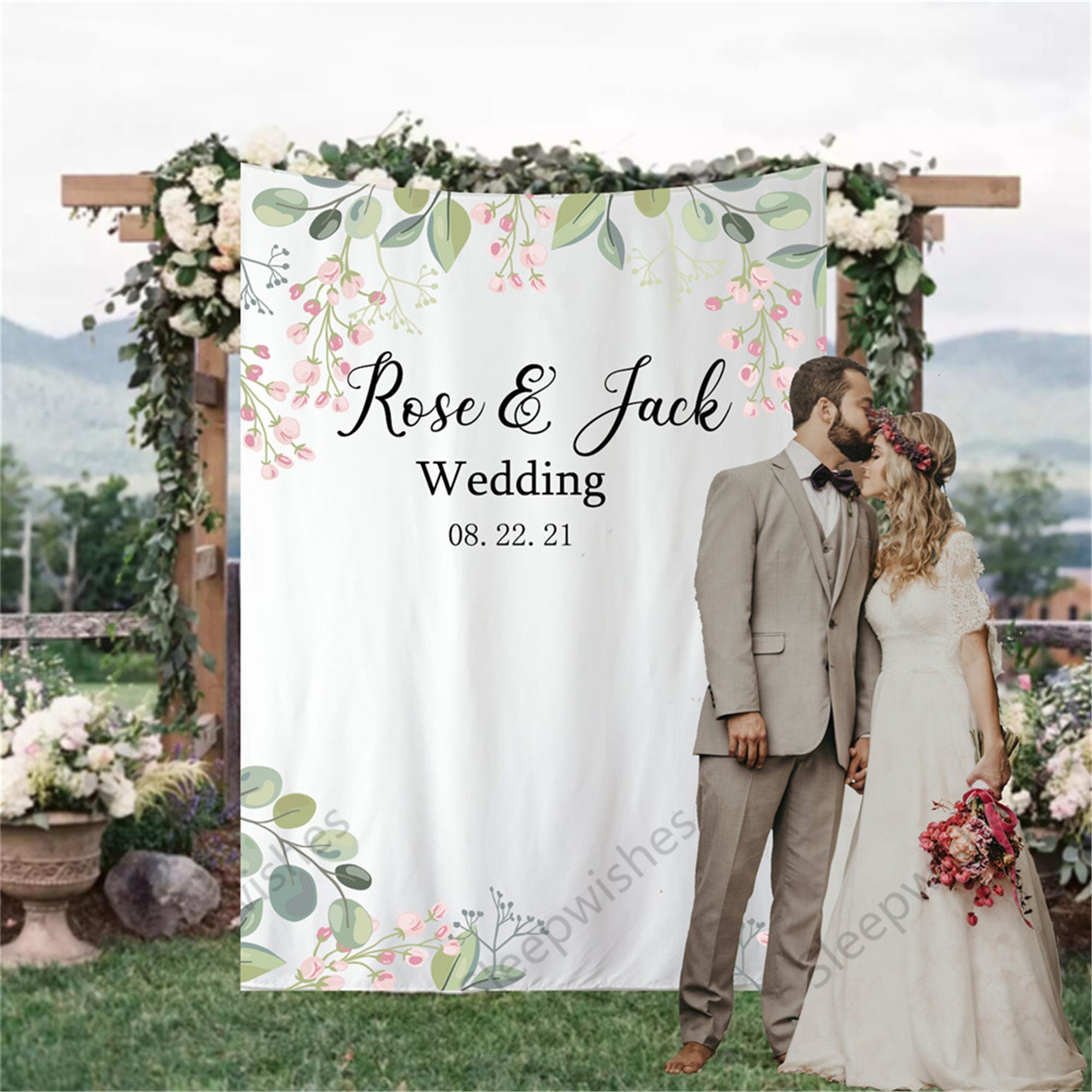Custom Wedding Backdrop Outdoor Wedding Decorations Bridal - Etsy