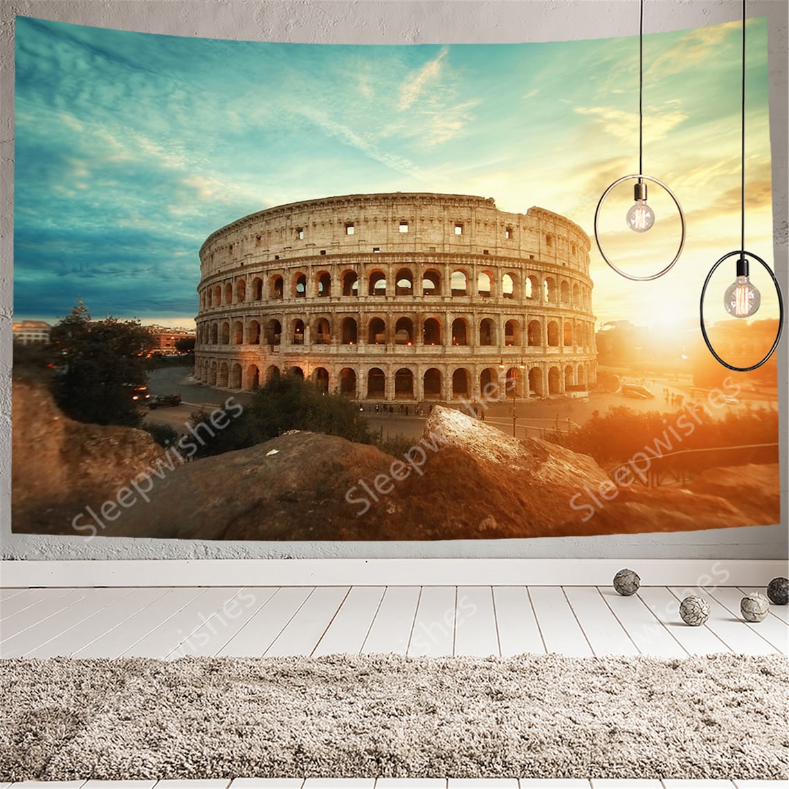 Roman Colosseum Tapestry Wall Hanging Amphitheater Tapestry | Etsy