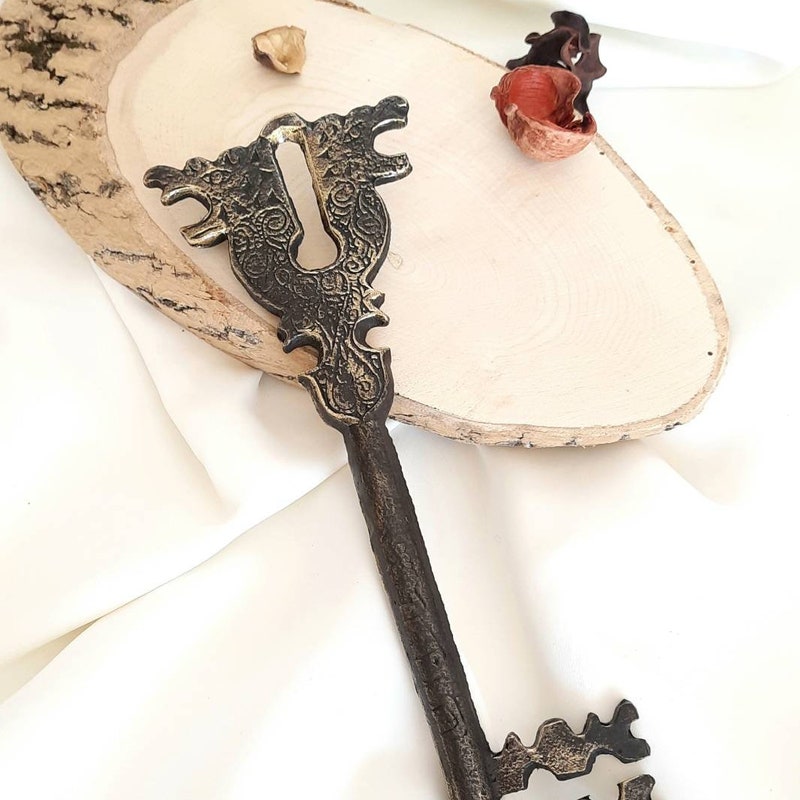 Brass Skeleton Key - Etsy