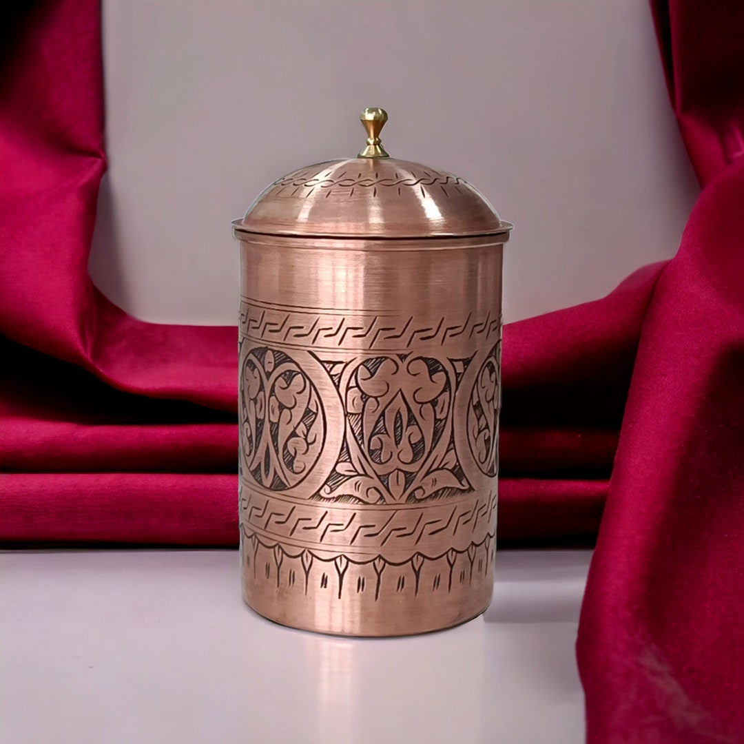 Copper Bowl With Lid, Copper Sugar Bowl, Condiment Bowl, Kitchen Home ...