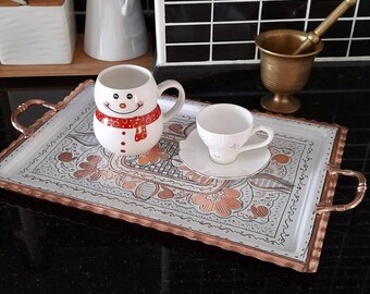 Turkish Tray, Turkish Serving Tray Copper, New Favors, Copper Serving ...