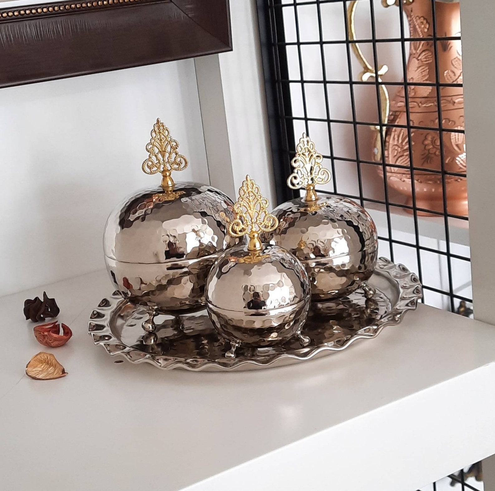 Decorative Copper Bowl Set Copper Spice Bowls Housewarming - Etsy