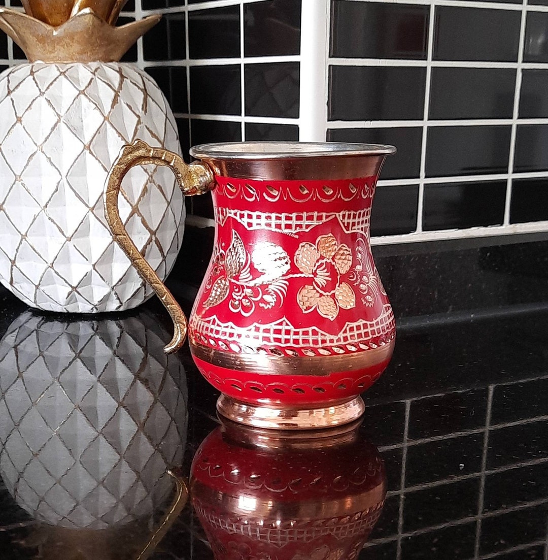 Handcrafted Copper Mug: Turkish Engraved Design, 10oz - Etsy