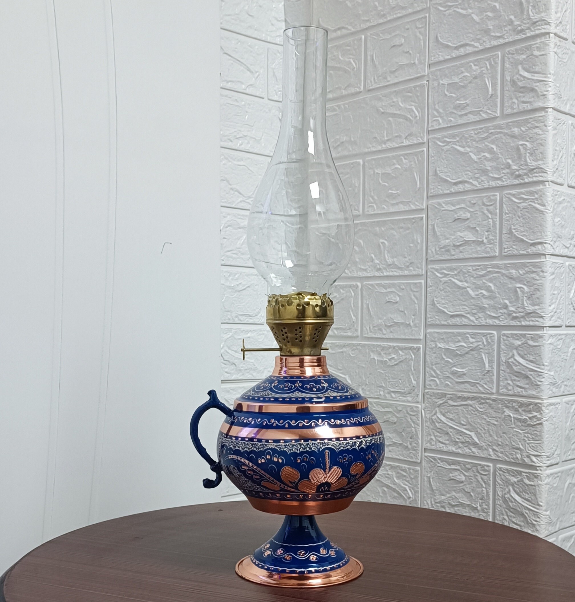Copper Oil Lamp, Victorian Oil Lamp, Art Deco Oil Lamp, Luxury Home ...
