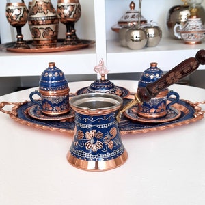 Turkish Copper Coffee Set, Turkish Coffee Set, Copper Gift Ideas ...