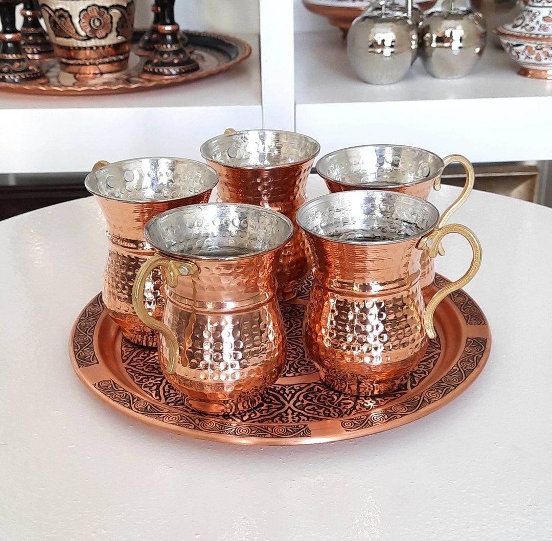Hammered Copper Mug Set, Syrup Mugs, Syrup Mug Set, Home Gifts, Crafty ...