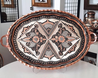 Turkish Tray, Turkish Serving Tray Copper, New Favors, Copper Serving ...