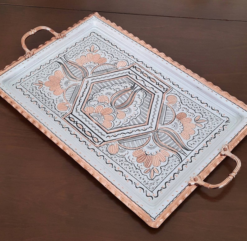 Turkish Tray Turkish Serving Tray Copper New Favors Copper - Etsy