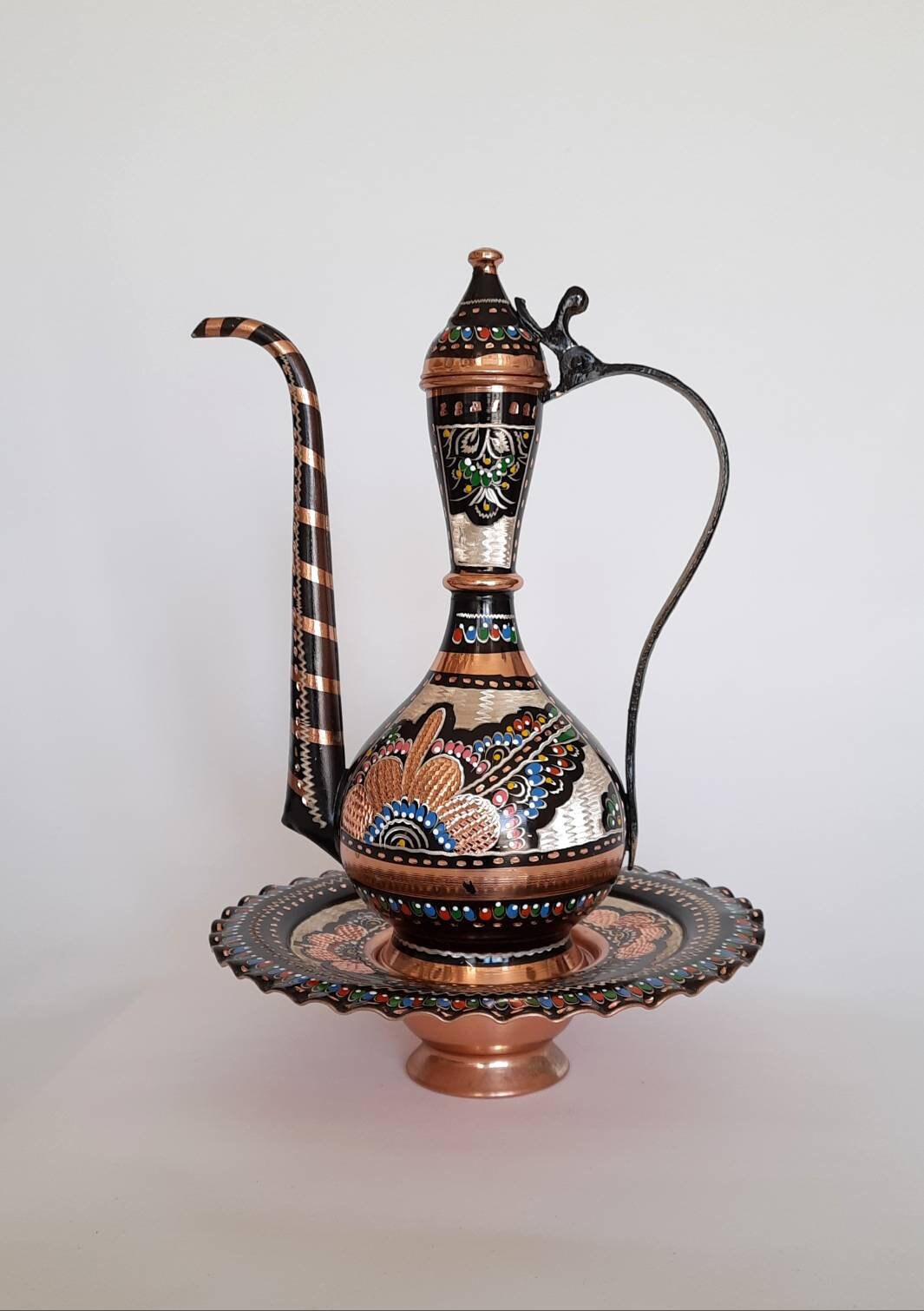 Copper Ewer & Basin Copper Decorative Item Handcrafted | Etsy