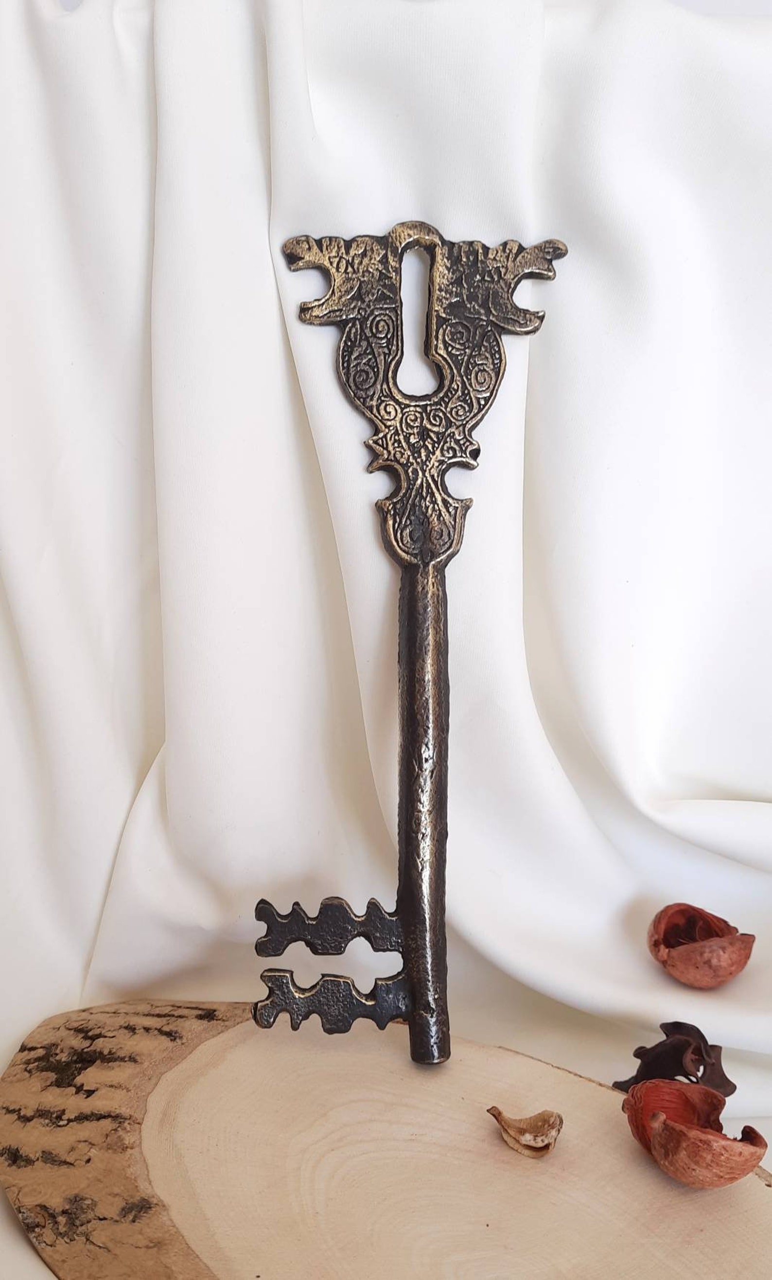 Large Decorative Skeleton Key Brass Skeleton Key Victorian - Etsy